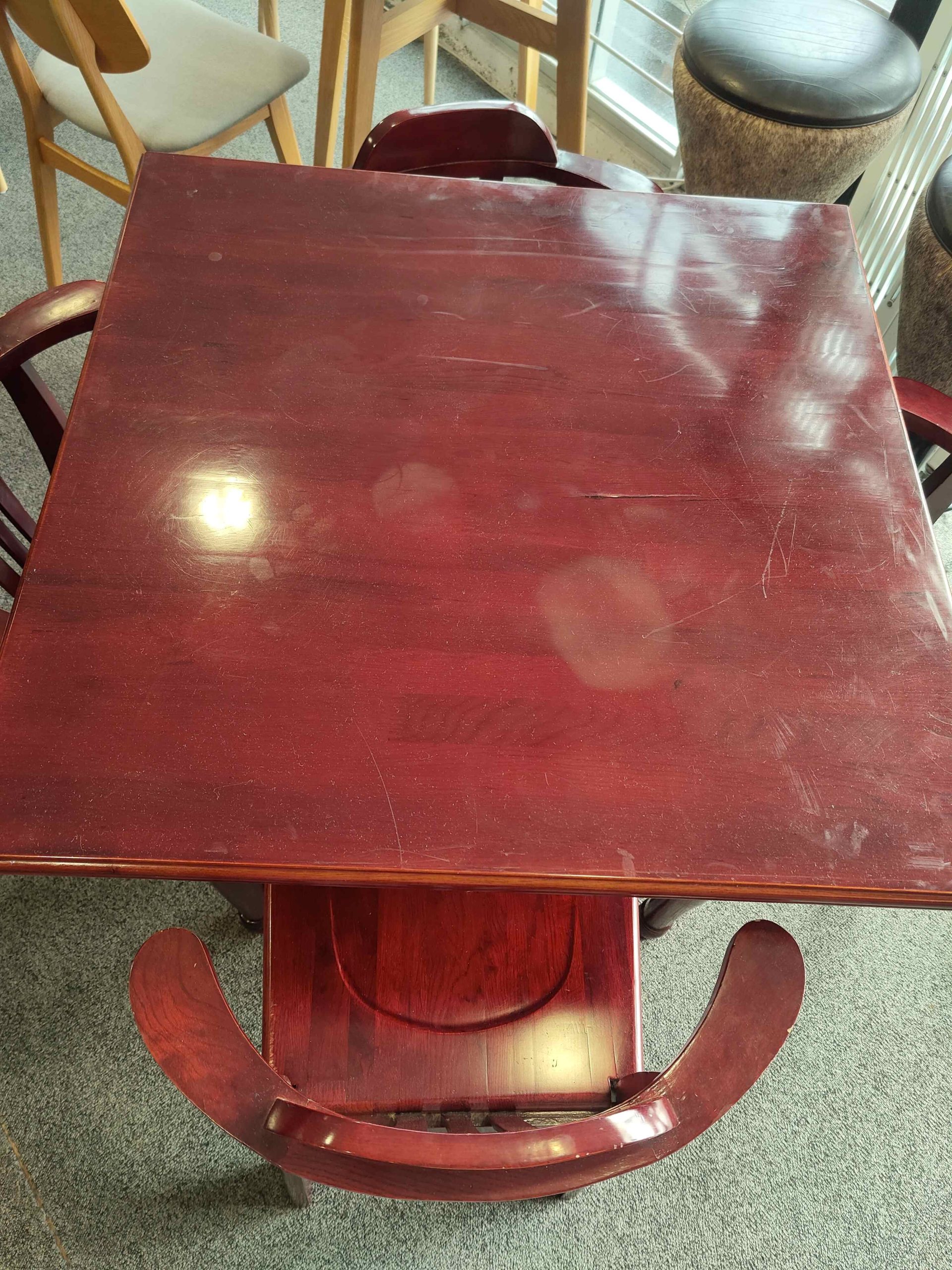 CHINESE MAHJONG SOLID WOOD TABLE & CHAIRS – Tomatoq